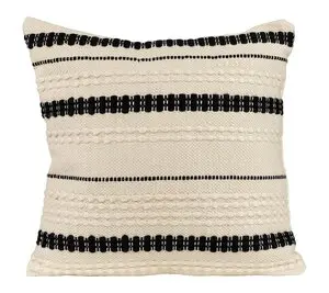 NORTHLIGHT 20' Black Handloom Woven Outdoor Thr Ow Pillow - One-color