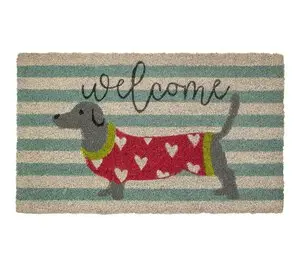 NORTHLIGHT Coir Dachshund Dog Welcome Doormat 1 8' X 30 - One-color