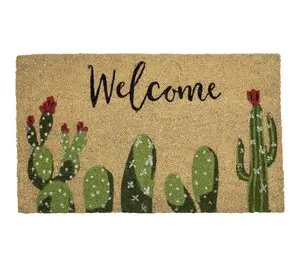 NORTHLIGHT Natural Coir Cactus 'welcome' Doorm At 18' X 30 - One-color
