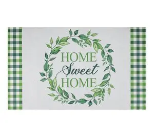 NORTHLIGHT Home Sweet Home Gingham Doormat 18' X 30 - One-color