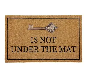 NORTHLIGHT Key Is Not Under The Mat Coir Doorm At 18' X 30 - One-color