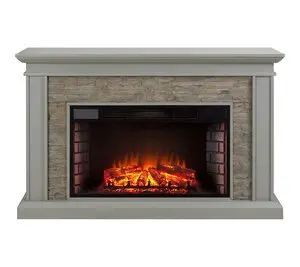 SEI FURNITURE Sei Ledgestone Fireplace With Stacked Stone - One-color