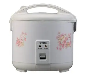 TIGER 8 Cup White Rice Cooker, Floral White - One-color