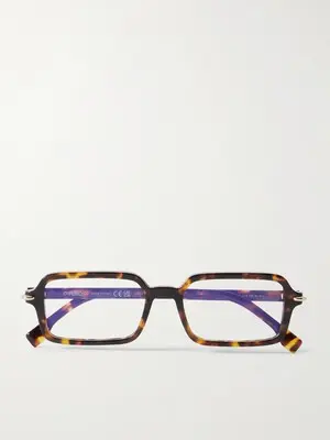 Fendi Selleria Rectangle-frame Optical Glasses - Tortoiseshell