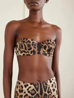Dolce & Gabbana Leopard-print Balconette Bikini Top - Animal Print