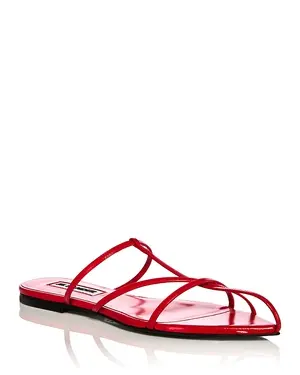 JIL SANDER Ring Flats - Rouge