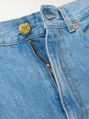 BLAZÉ MILANO Nariida Java Embroidered High-rise Wide-leg Jeans - Blue