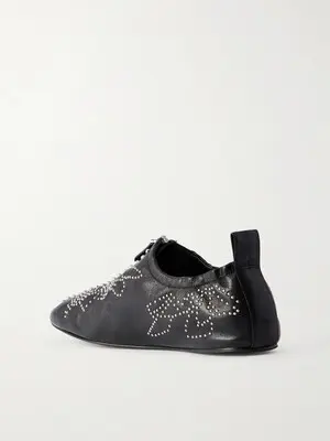 Chloé Susan Studded Leather Flats - Black