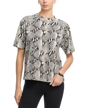 ANINE BING Avi Washed Python Tee - Multi