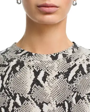 ANINE BING Avi Washed Python Tee - Multi