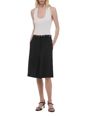 Helmut Lang Gab Wool Skirt