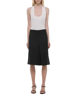 Helmut Lang Gab Wool Skirt