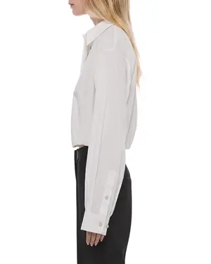 Helmut Lang Gathered Hem Crop Top