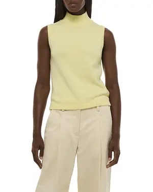 Helmut Lang Sleeveless Mock Neck Sweater