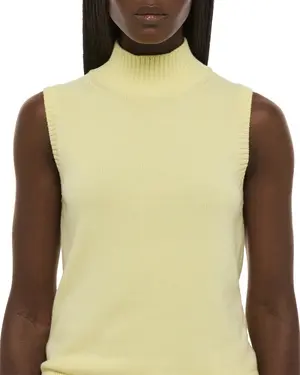 Helmut Lang Sleeveless Mock Neck Sweater