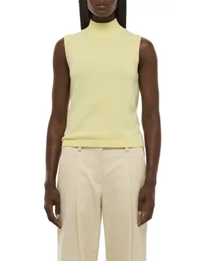 Helmut Lang Sleeveless Mock Neck Sweater