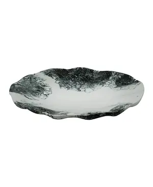 TOV FURNITURE Mera Resin Petal Tray - Black And White