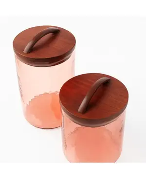 CREATIVE WOMEN Glass Canister - Blush