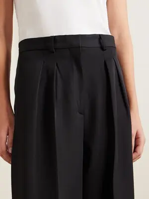 Altuzarra Dash Pleated Wool Pants - Black