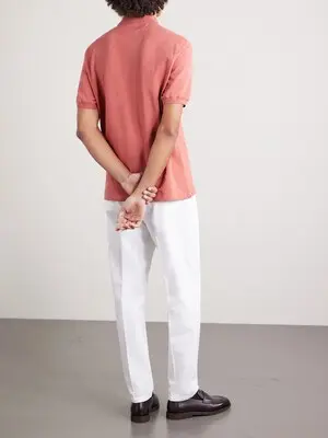 Brunello Cucinelli Slim-fit Cotton-piqué Polo Shirt - Orange