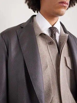 Dunhill Cotton And Cashmere-blend Overshirt - Neutrals