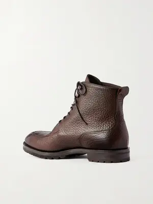 EDWARD GREEN Cranleigh Full-grain Leather Boots - Brown