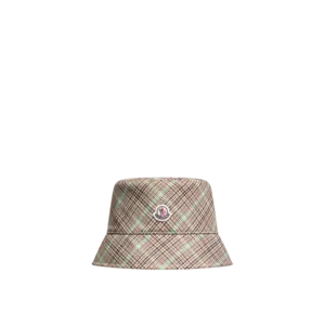 Moncler Checked Bucket Hat - Brown
