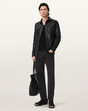 ALLSAINTS Irwin Leather Shirt