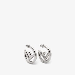 Fendi F Is Earrings - Silver