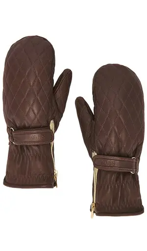 MY SUNDAY SKI Wanderlust Shearling Ski Mittens - Chocolate