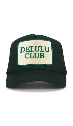 FRIDAY FEELIN Delulu Club Trucker Hat Green