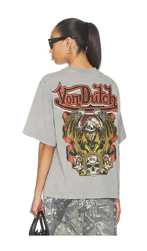 VON DUTCH Eagle Skull Boxy Crop Tee