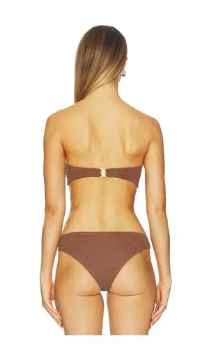 F E L L A Eli Bandeau Bikini Top - Pinecone