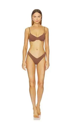 F E L L A Chad Bikini Bottom - Pinecone