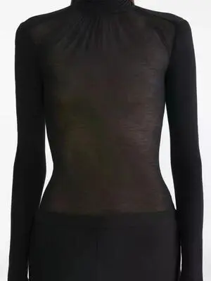 MUGLER High-neck Long-sleeve Dress