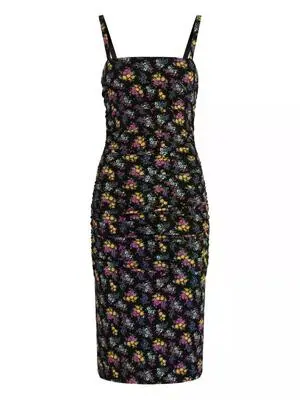 Dolce & Gabbana Floral-pattern Ruched Midi Dress