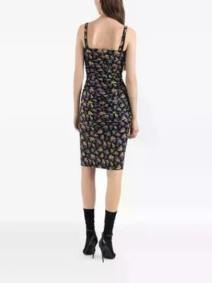 Dolce & Gabbana Floral-pattern Ruched Midi Dress