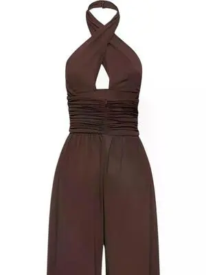 Michael Kors Halterneck Ruched Jumpsuit