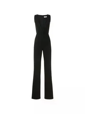 Michael Kors Fitted Wide-leg Jumpsuit - Black
