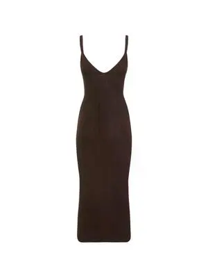 Michael Kors Thin-straps V-neck Midi Dress