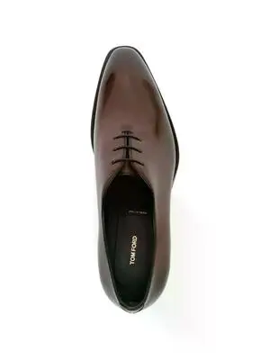 TOM FORD Leather Oxford Shoes - Brown