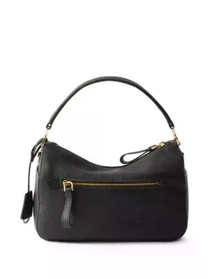 Prada Leather Shoulder Bag With Logo
