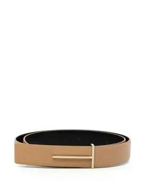 TOM FORD Logo Buckle Belt - Neutrals