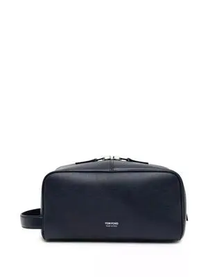 TOM FORD Leather Wash Bag - Blue