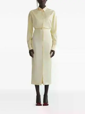 MUGLER Buttoned Long-sleeved Dress