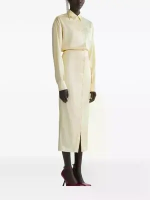 MUGLER Buttoned Long-sleeved Dress
