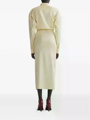 MUGLER Buttoned Long-sleeved Dress