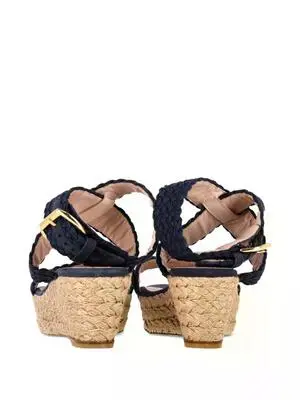 STUART WEITZMAN Braided-strap Heeled Espadrilles