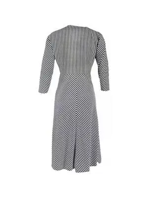 Maje Striped Twill Midi Dress