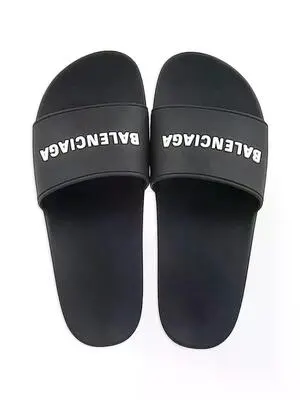 Balenciaga Logo Moulded-footbed Slides